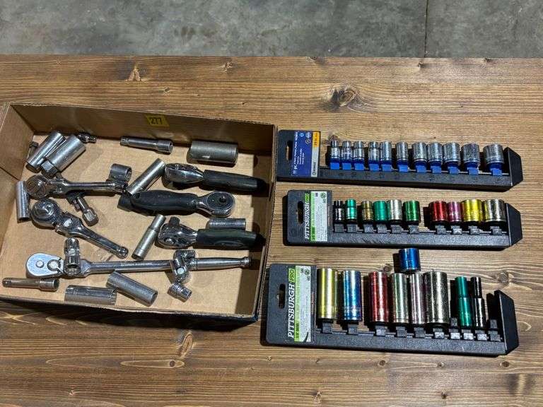 Pittsburgh Pro and Kobalt Socket Set With Various Tools - South Auction