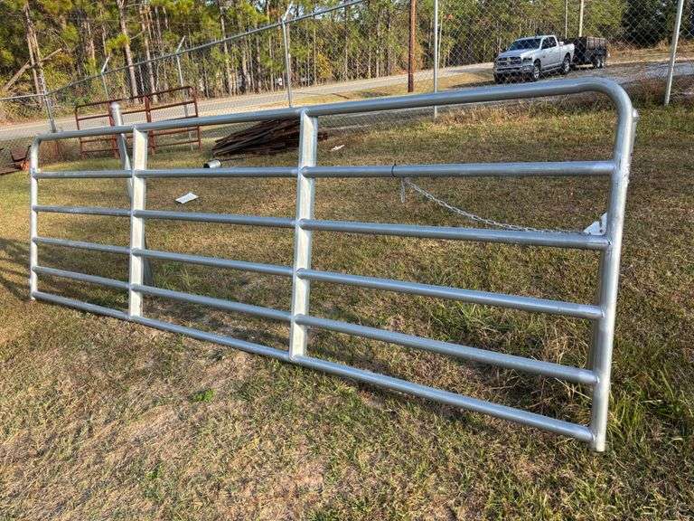 Alligator galvanized 14-Foot Gate - South Auction