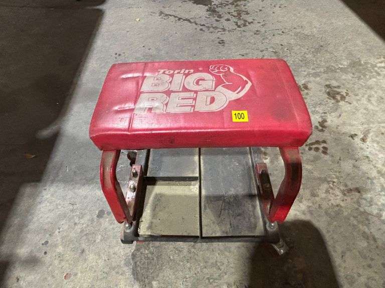 Torin Big Red Padded Creeper Seat with Casters - South Auction