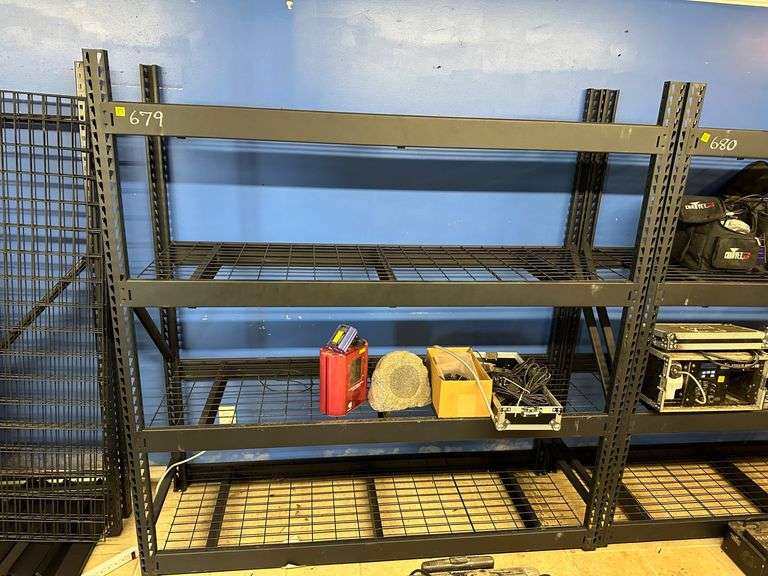 Black Metal Storage Shelf with Four Levels - South Auction