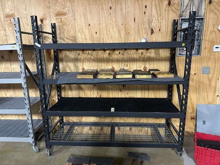 Pallet Rack on 4 Swivel Casters – 78” x 78” x 24” - South Auction