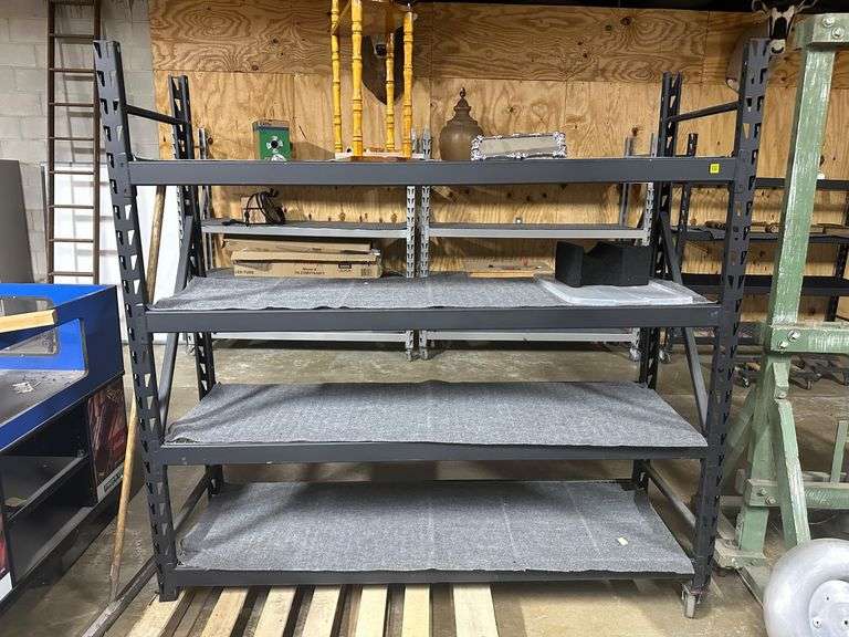 Steel Pallet Rack on Swivel Casters With Missing Components - South Auction