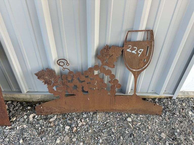 Rustic Metal Wall Art - South Auction