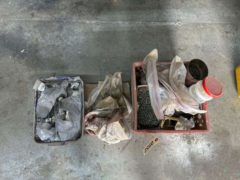 Bulk Lot of Miscellaneous Hardware Including Fasteners and Brackets ...