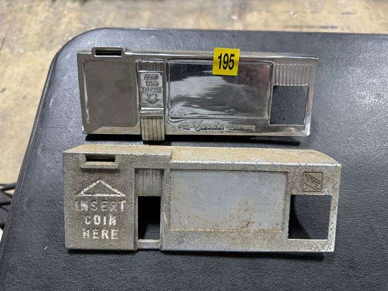 Two Vintage Coin-Operated Mechanism Covers - South Auction