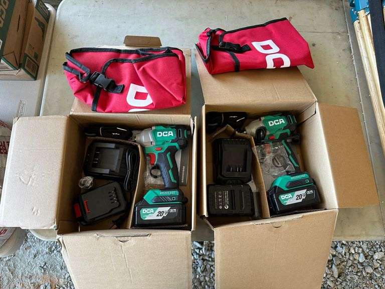 DCA Professional Power Tools 20V Brushless Impact Wrench Set, Lot of 2 ...