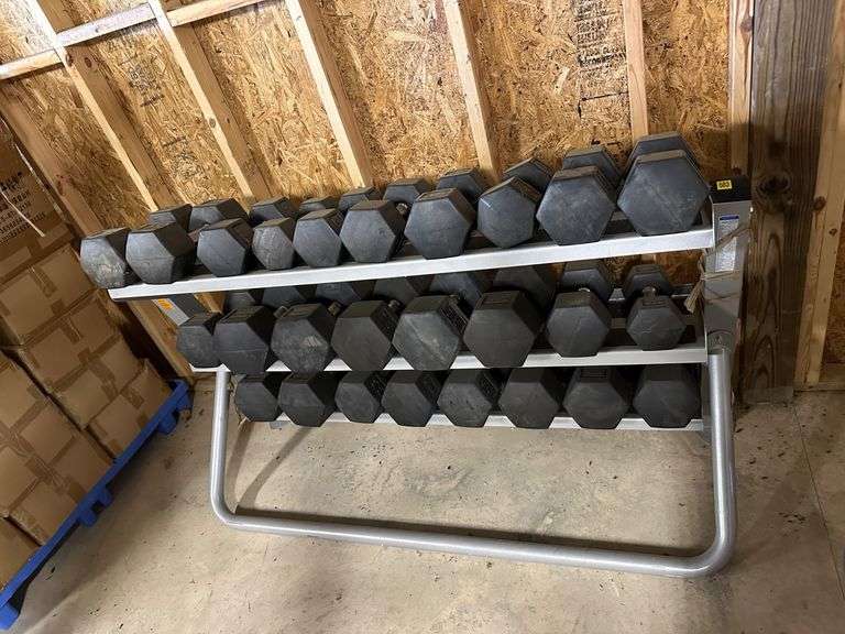 TAG Dumbbell Set with Rack - South Auction