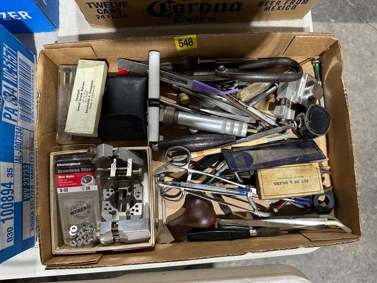 Box Lot of Assorted Small Tools and Accessories - South Auction