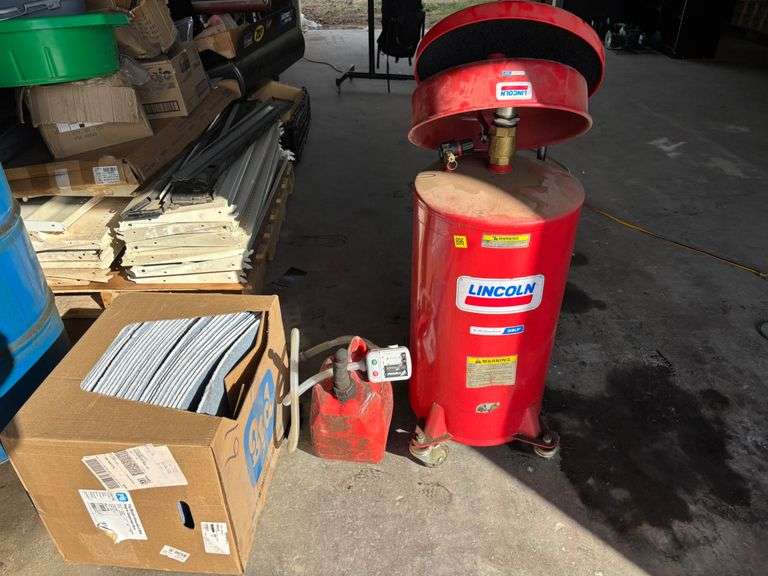 Rolling Waste Oil Accumulator Lot with Accessories - South Auction