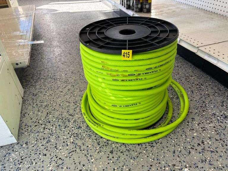 Large Spool of New Flexzilla Air Hose, 3/8 Inch, 300 PSI - South Auction