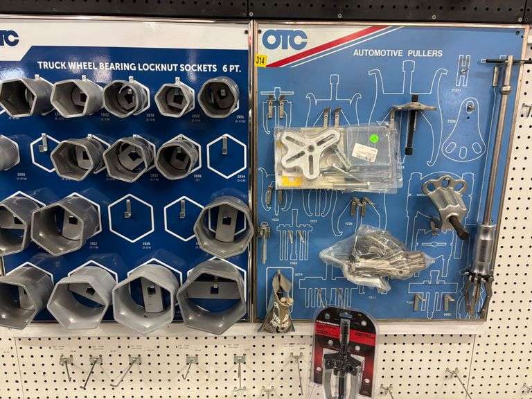 OTC Truck Wheel Bearing Locknut Sockets and Automotive Pullers Display ...