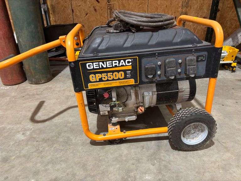 Generac GP5500 Portable Generator with 6875 Starting Watts - South Auction