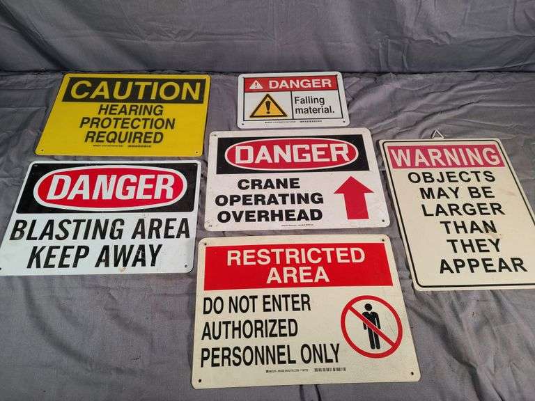 Metal & plastic signs for shop - T&S Auction Service
