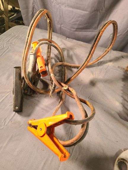 Jumper cables, blue plastic jug, and more. - T&S Auction Service