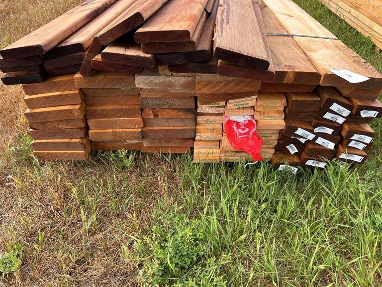 LUMBER: Qty of assorted treated & non-treated lumber in different ...