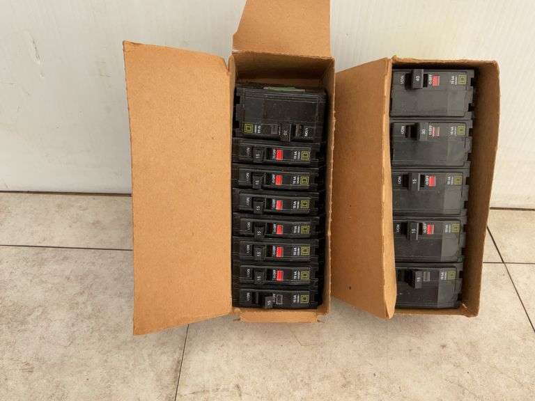 Quantity of square D breakers - Taylors Auctioneers Ltd