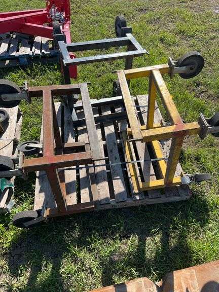 3 Heavy duty rolling stands approx sizes 24”x24”x24” - Taylors ...