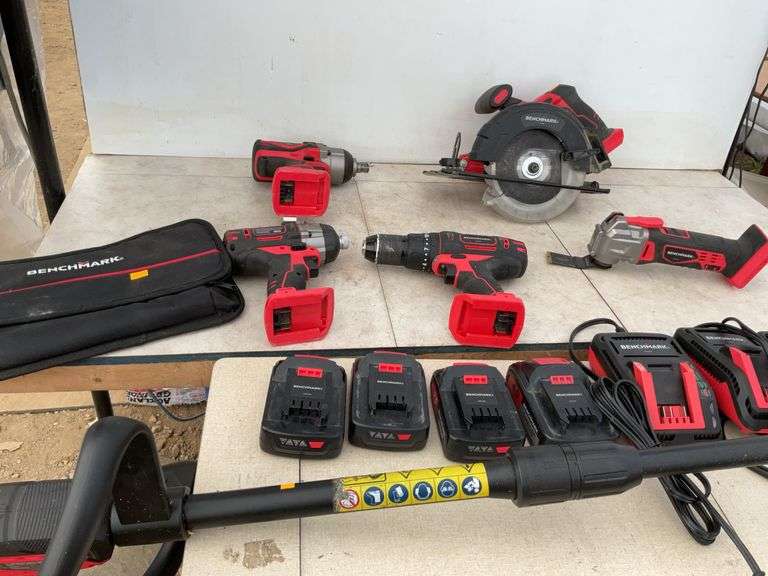 Hardly used benchmark 20 V cordless tool set comes with impact ...