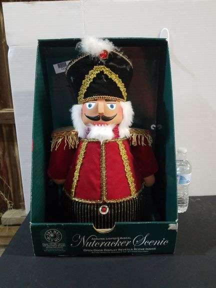 Animated, Lighted, & Musical Nutcracker Scenic Open Door Display ...