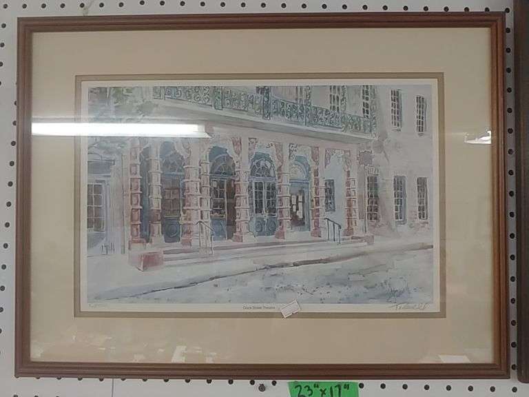 Signed & Numbered (52/500) Patsy Tidwell "Dock Street Theater Print ...