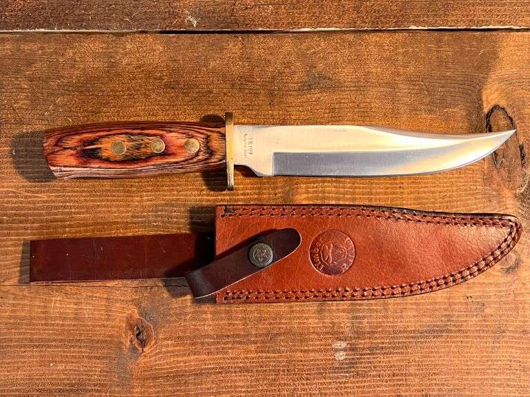 New Timber Rattler Bowie Knife With Sheath - Trice Auctions