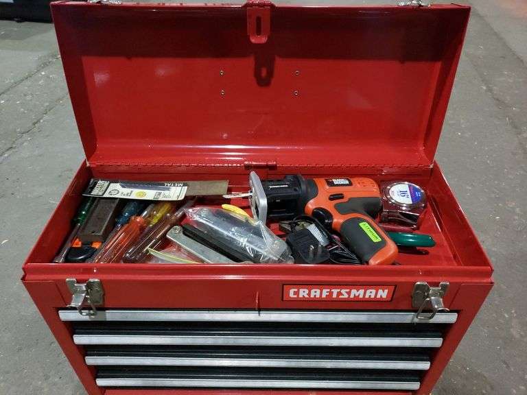 Craftsman Toolbox with 4 Drawers - Includes Contents - Trice Auctions
