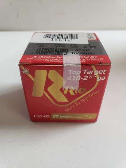 Rio Top Target 410-2 1/2" Ammo - Full Box - Trice Auctions