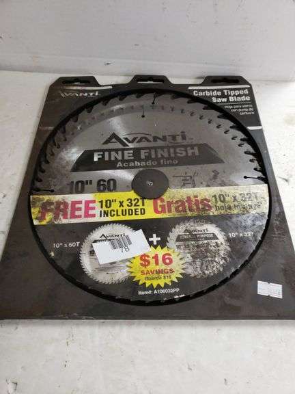 Avanti Carbide Tipped Saw Blade - Trice Auctions