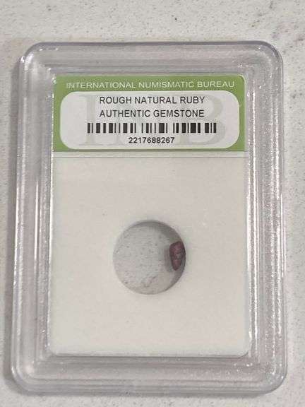 Authentic Rough Cut Ruby Gemstone - INB Certified - Trice Auctions
