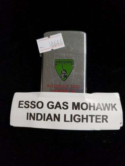 Esso Gas Mohawk Indian Lighter - Trice Auctions