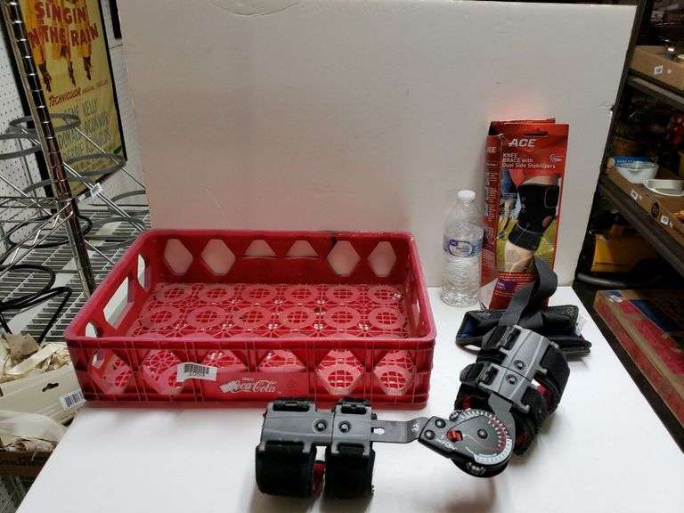 Coca-cola Crate, Leg Braces. And Wrist Brace - Trice Auctions