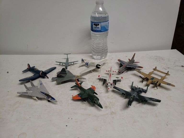 (10) Small Metal Airplane & Jet Models/Toys - Trice Auctions