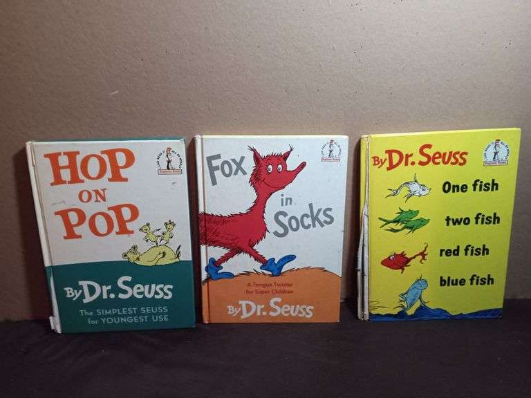 Three Dr. Seuss Books - One fish two fish red fish blue fish (1960 ...
