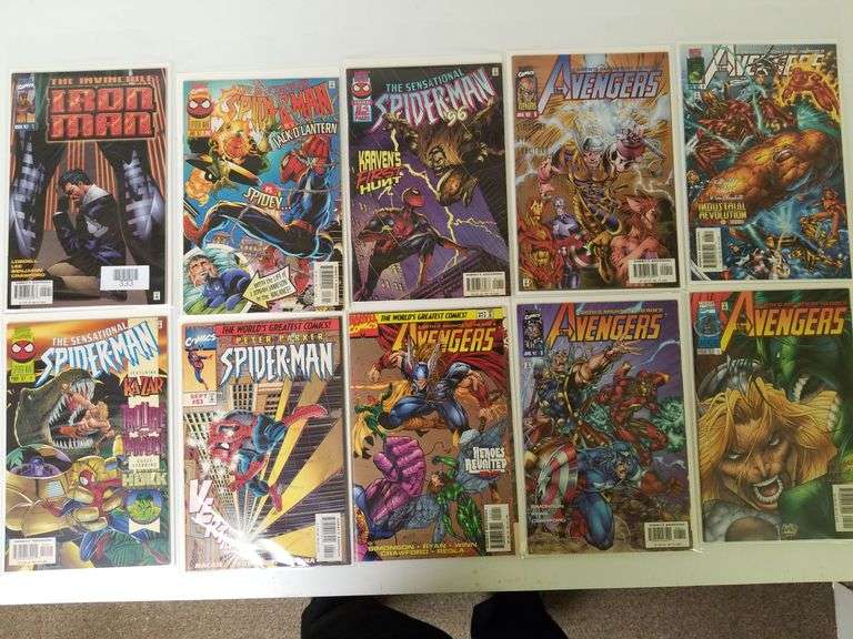 (10) Marvel Comics - Iron Man, Spiderman, Avengers - Trice Auctions