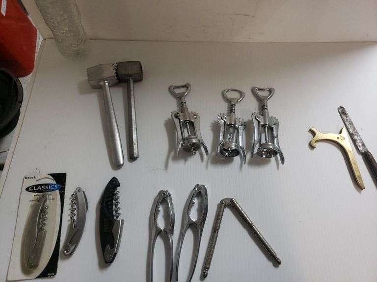 Assorted Kitchen Items/ Corkscrews, Meat Tenderizers, Nutcrackers And More - Trice Auctions