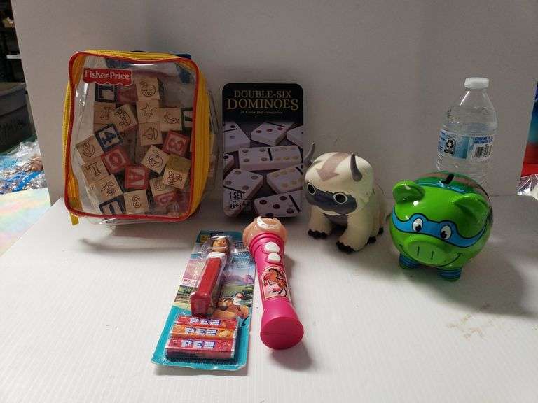 Kids Toys - Wooden Alphabet Blocks, Dominos. Ninja Turtle Bank & More ...