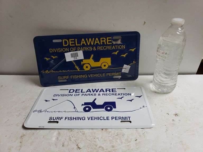 Delaware Surf Fishing Vanity Tags - Trice Auctions