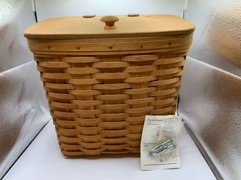 Longaberger Large MAIL BASKET WITH PROTECTOR - Trice Auctions