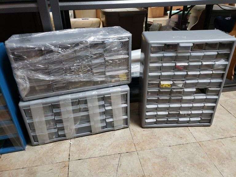 (3) Gray Parts Organizers - Trice Auctions