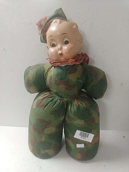 Vintage Army Dressed Doll - Trice Auctions