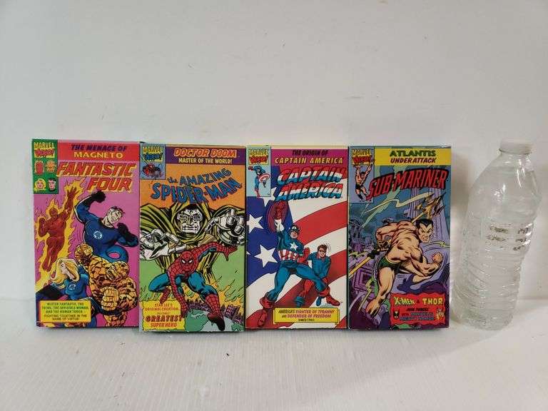 Lot Of (4) Marvel Video VHS Superhero Tapes - Trice Auctions