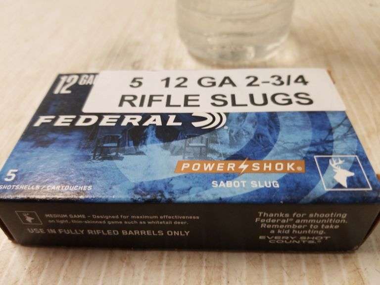 12 Gauge 2.75 Rifle Slugs - Trice Auctions