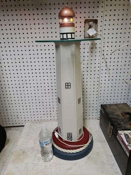Lighted Lighthouse Stand/Table - Trice Auctions