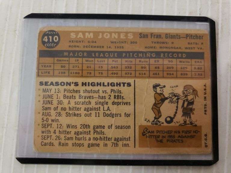 (9) Topps Baseball Cards - 1958-1962 - Trice Auctions