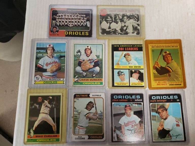 (10) Baltimore Orioles Topps Baseball Cards - 1970's - Trice Auctions