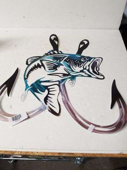Decorative Metal Fish Hook Wall Display - Trice Auctions