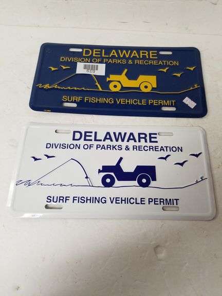 Delaware Parks & Recreation Fishing Plates - Trice Auctions