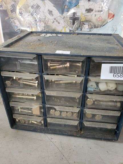 Small Drawers Organizers Full Of Assorted Hardware - Trice Auctions