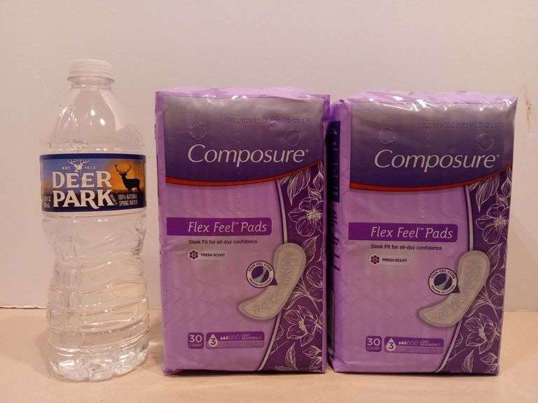 NEW- Composure Flex Feel Pads (30 count each/ 2 Packs) - Trice Auctions