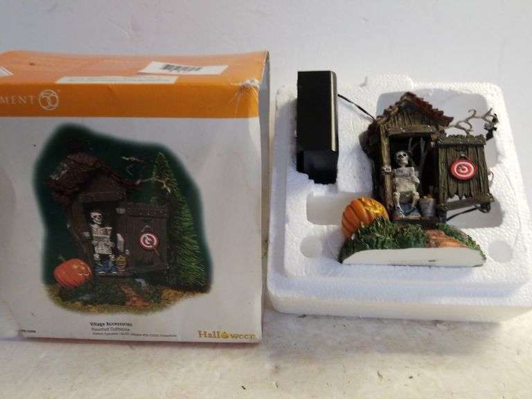 Halloween Dept. 56 Haunted Outhouse - Trice Auctions